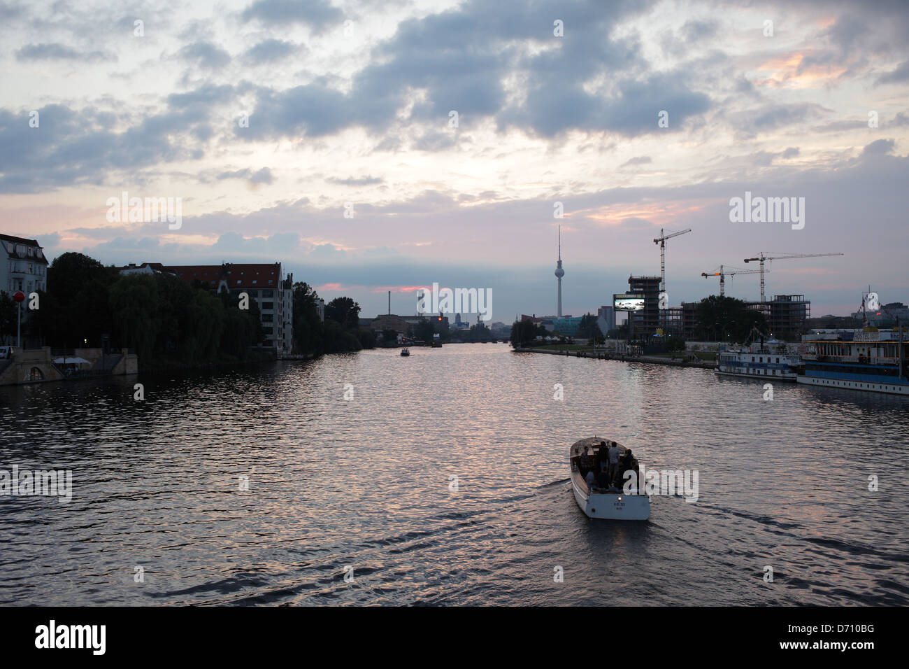 Berlin, Germany, panoramic views of central Berlin and the River Spree ...