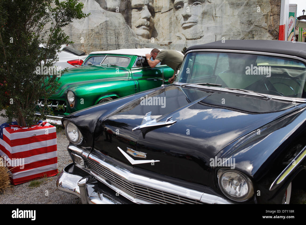 Berlin, Germany, visitors to the custom cars on the German-American ...
