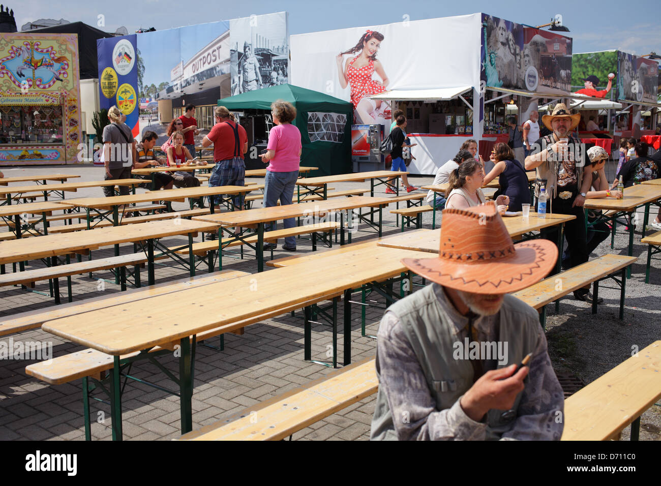 Berlin, Germany, visitors to the German-American Volksfest in Berlin in ...