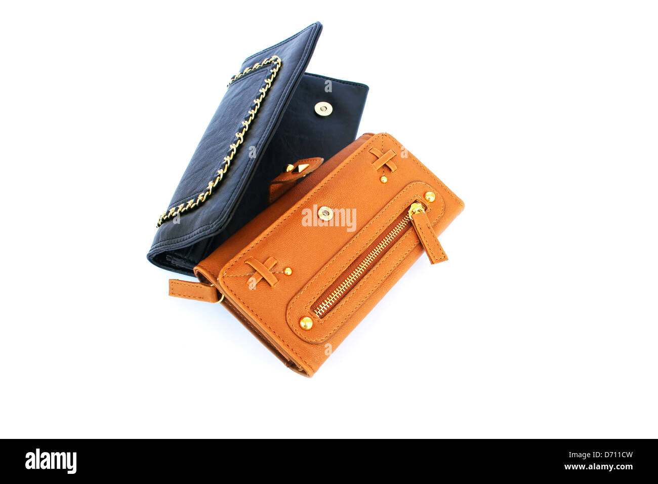 Wallets isolated on white background Stock Photo - Alamy