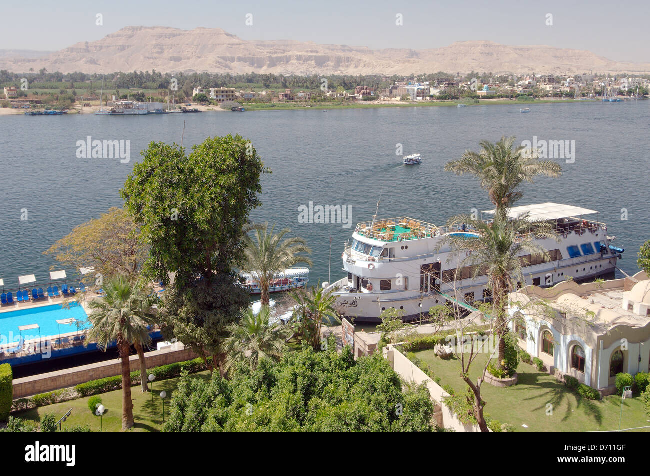Panorama of the river Nile, Luxor, Egypt, Africa Stock Photo - Alamy