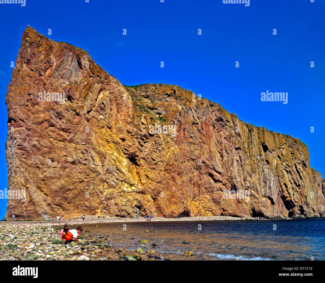 Tourist attraction of Perce Rock;Quebec;Canada Stock Photo - Alamy