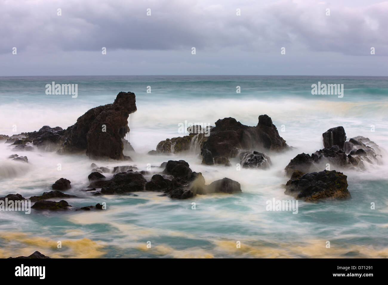 Rock formations at the coast, Maui, Hawaii, USA Stock Photo - Alamy