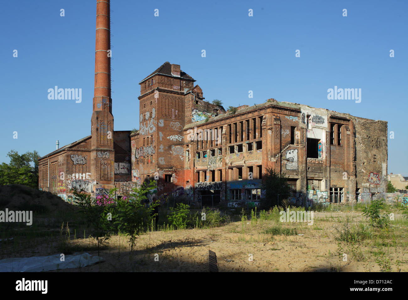 Berlin, Germany, the ruins of the ice factory in the Koepenicker in ...