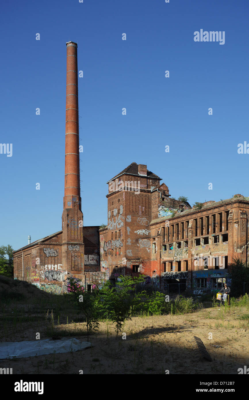 Berlin, Germany, the ruins of the ice factory in the Koepenicker in ...
