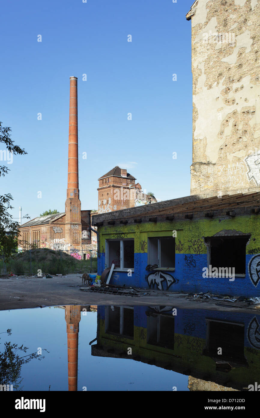 Berlin, Germany, ruin the ice cream factory in the street Koepenicker ...
