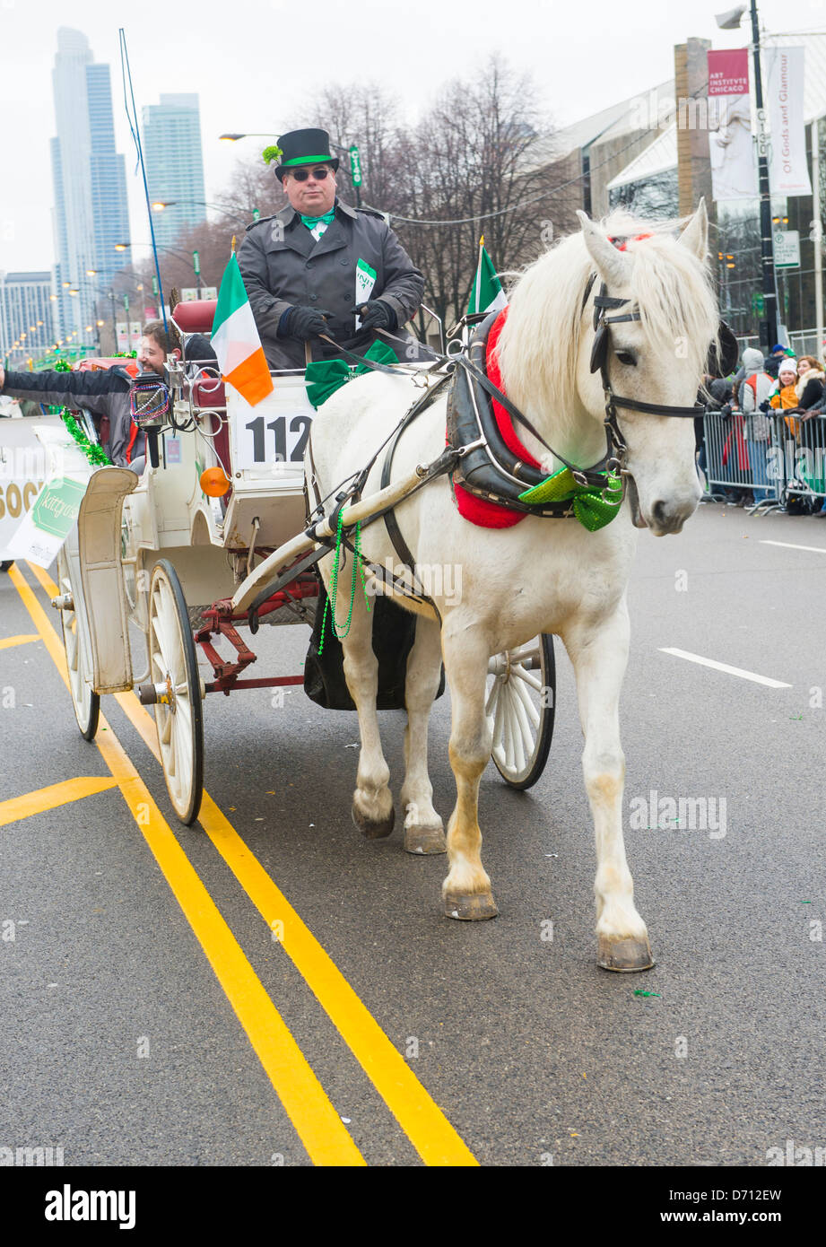 Participants with Horse and cart at the annual Saint Patrick's Day ...