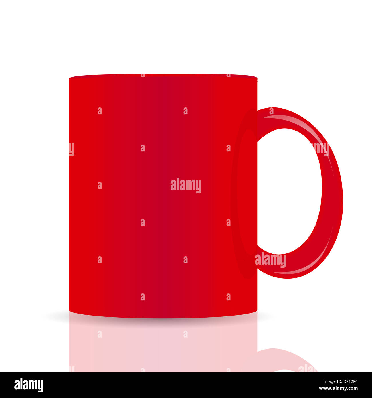 red vector cup isolated on white background Stock Photo - Alamy