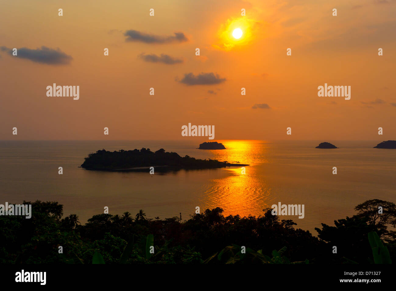 islands in the sunset Stock Photo - Alamy