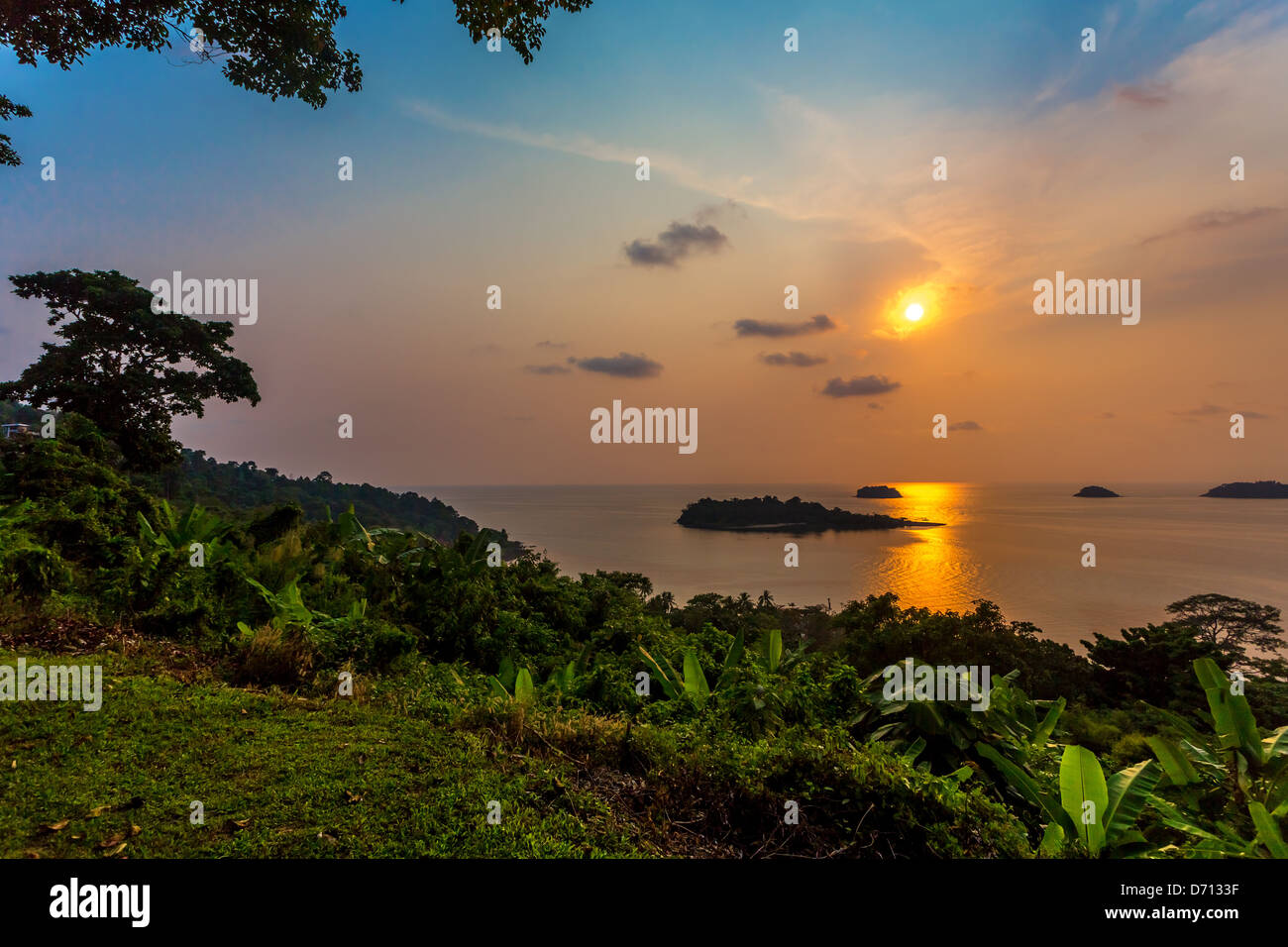 islands in the sunset Stock Photo - Alamy