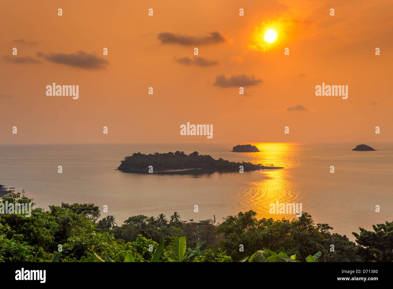islands in the sunset Stock Photo - Alamy