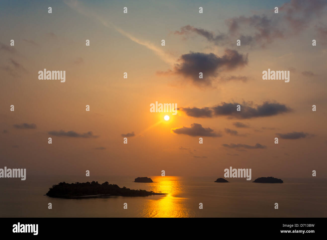 islands in the sunset Stock Photo - Alamy