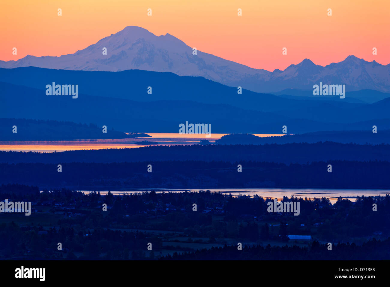 Canada British Columbia Victoria Cascade Mountains Saanich Peninsula ...