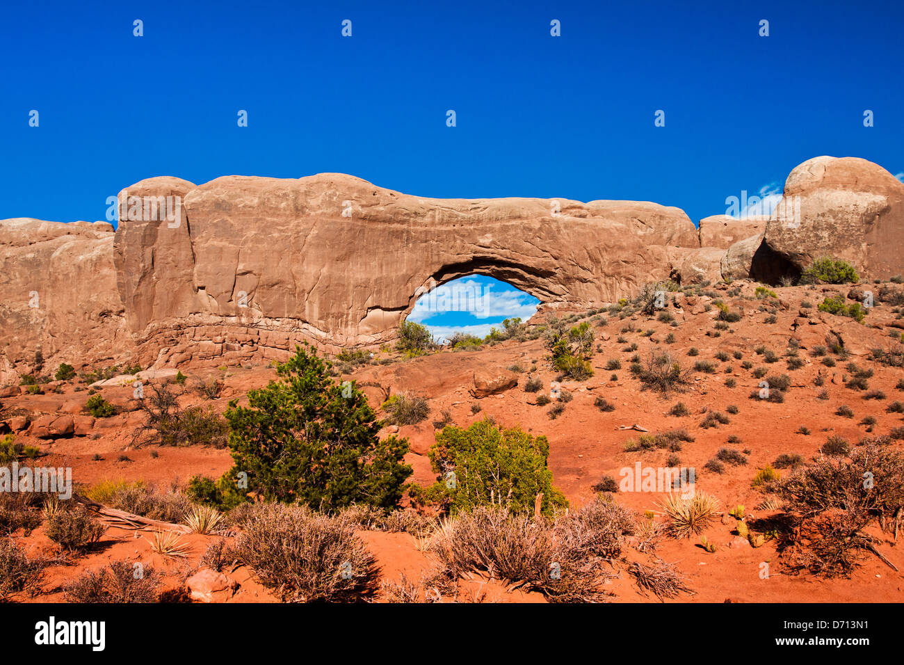 Window Arch in Arches National Park, Utah Stock Photo - Alamy