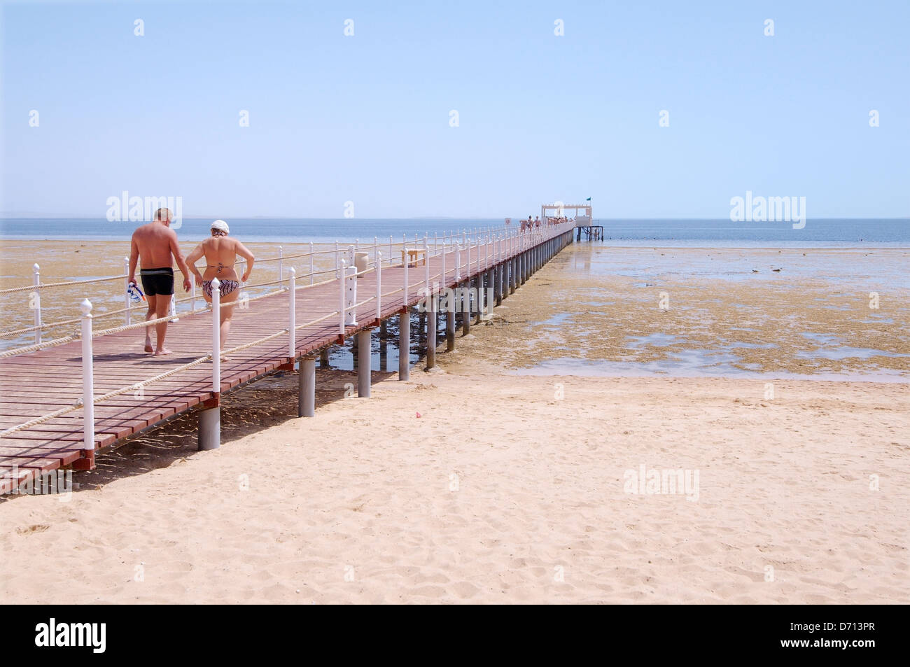 Low tide on coral beach, Sharm el-Sheikh, Sinai Peninsula, Egypt Stock ...
