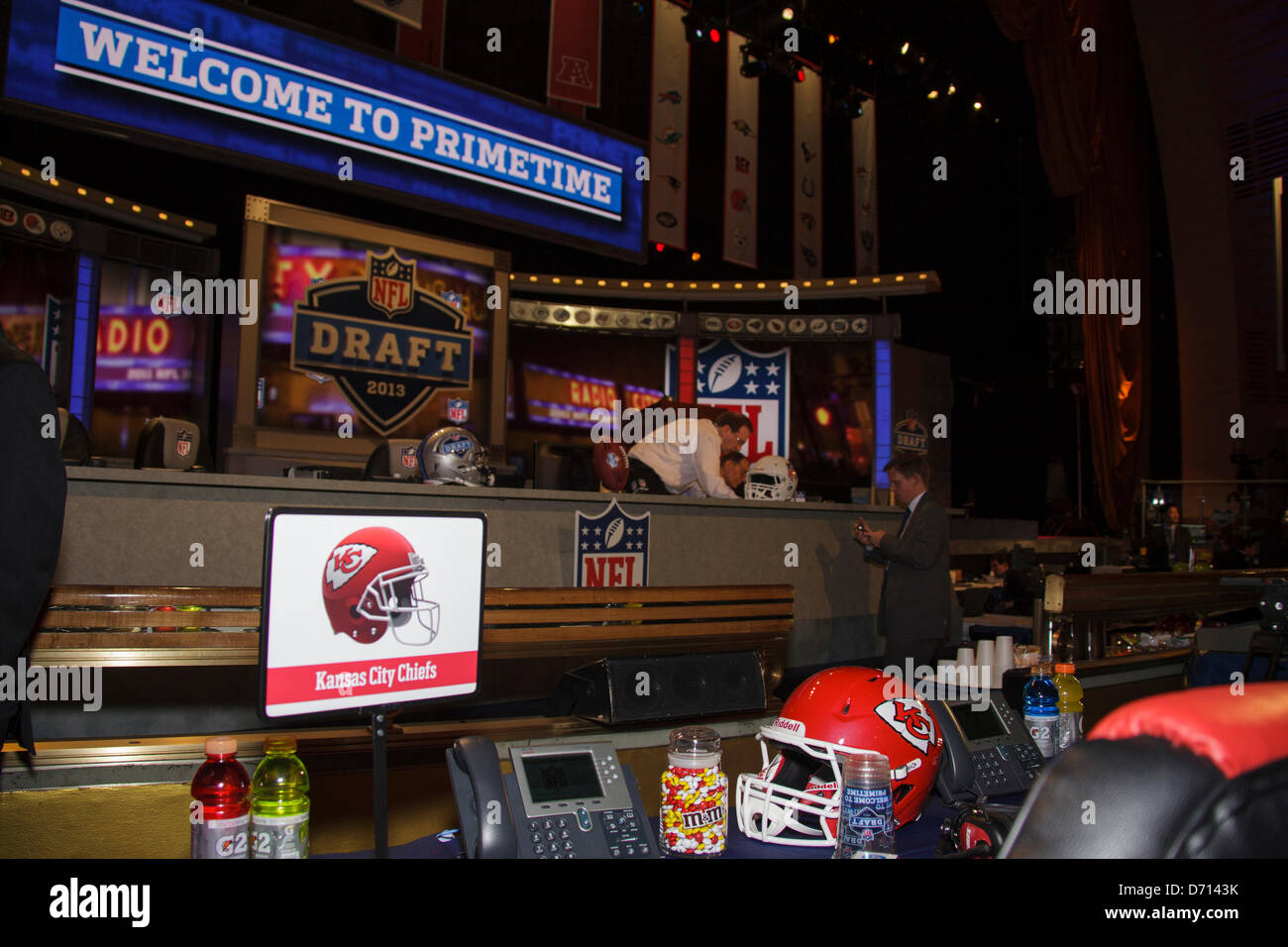 April 25, 2013: View from the Kansas City Chiefs table prior to the ...