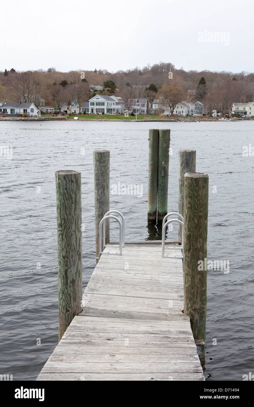 A pier at Mystic Seaport, New England, Connecticut, USA Stock Photo - Alamy