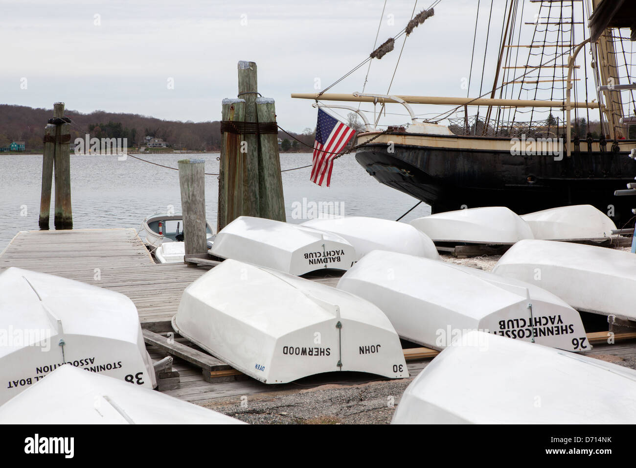 Mystic connecticut seaport museum boats hi-res stock photography and ...