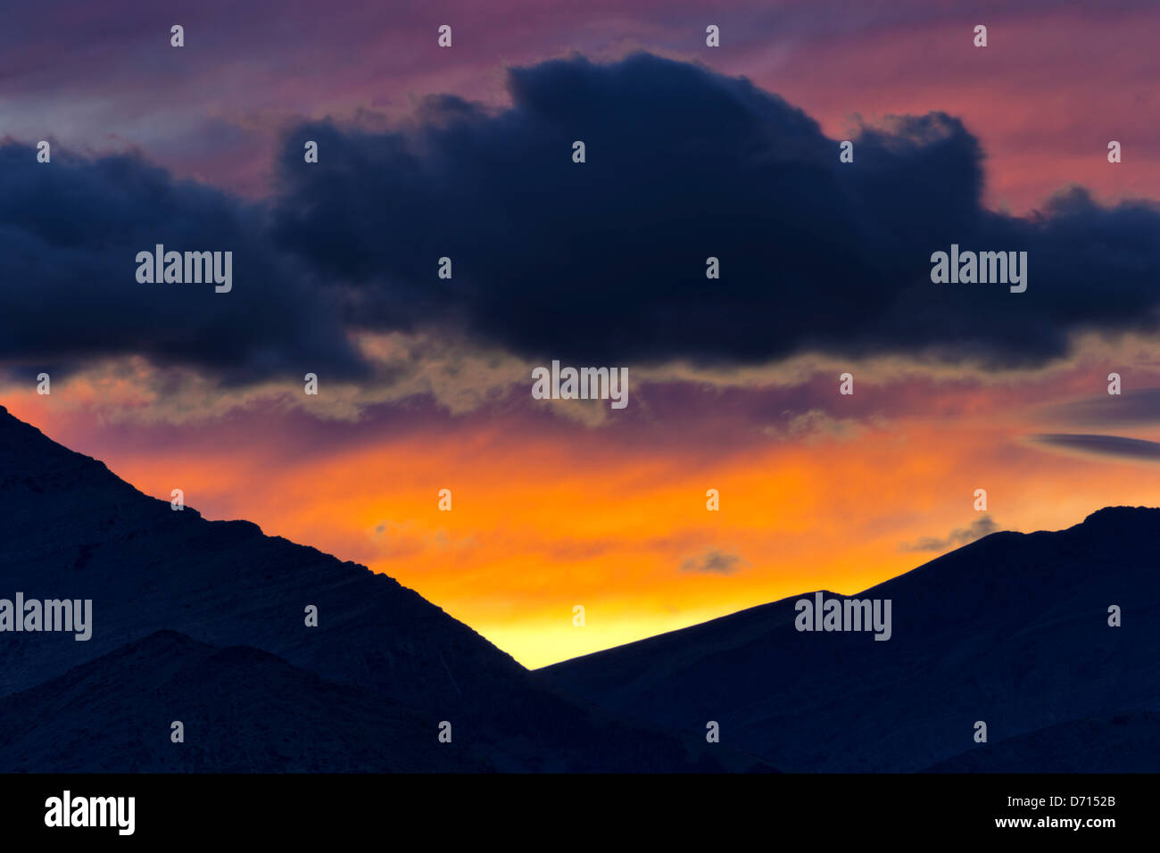 Canada, Alberta, Sunset over mountain landscape Stock Photo - Alamy
