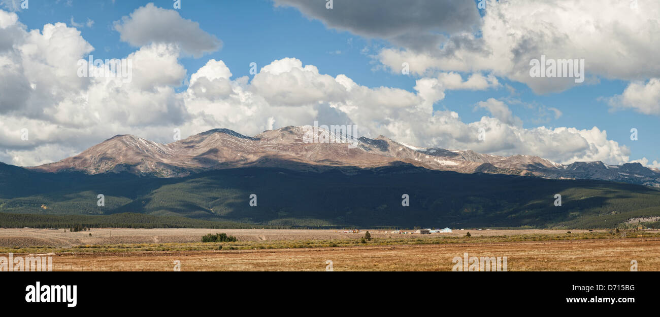 USA, Colorado, Leadville, Panorama of Mt. Massive Wilderness Area in ...
