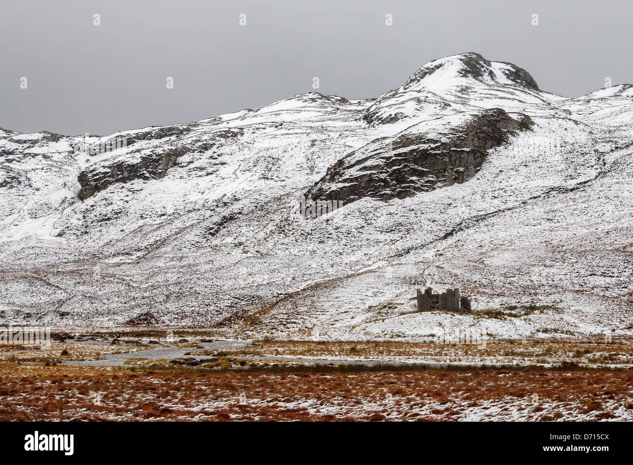 Ancient ruins on a hill, Wester Ross, Scottish Highlands, Scotland ...