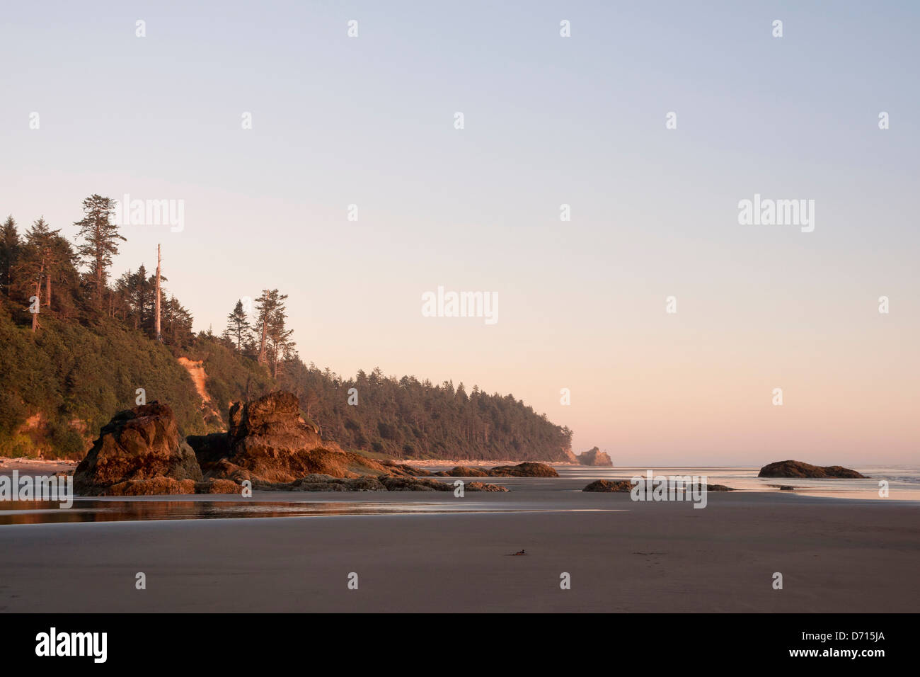 Evening light at 2nd Beach Stock Photo - Alamy
