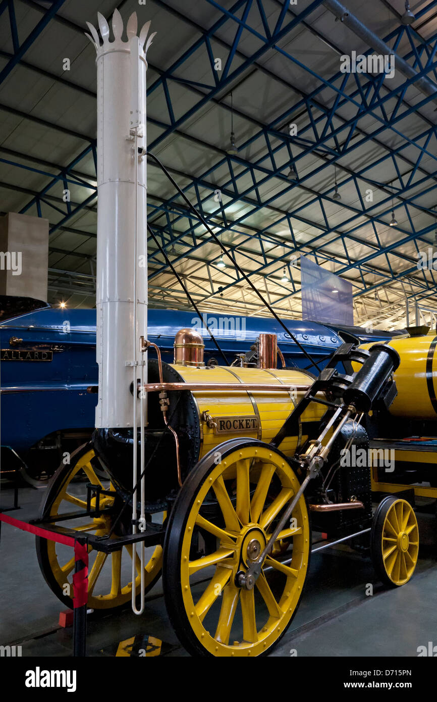 United Kingdom, York, National Railway Museum, Rocket, old steam engine ...
