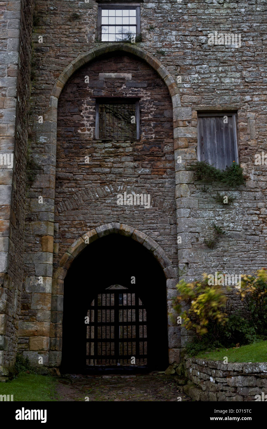 UK, Yorkshire, Gated entrance to Castle Bolton Stock Photo - Alamy