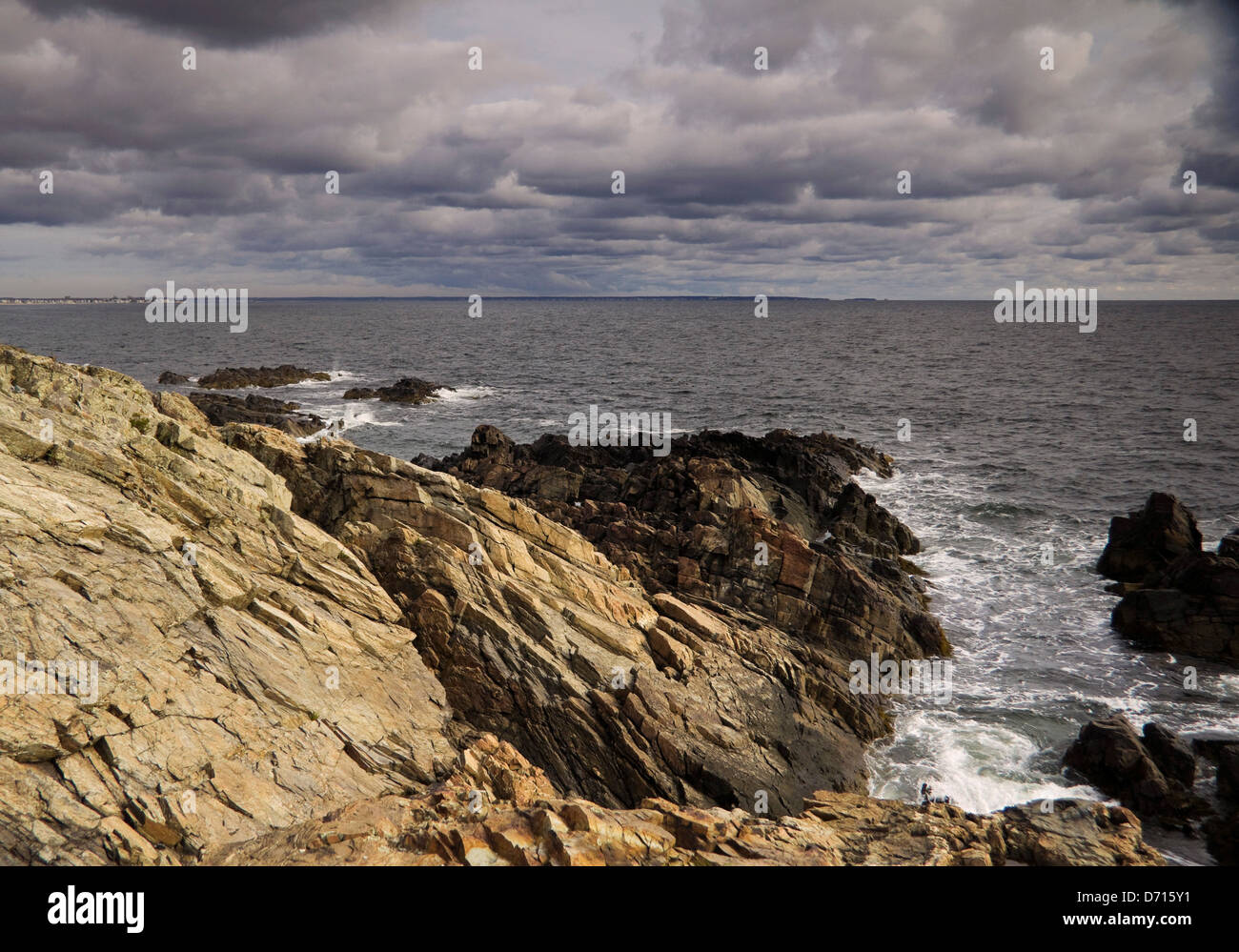 USA, Maine, Marginal Way, View of rocky coast and sea Stock Photo - Alamy