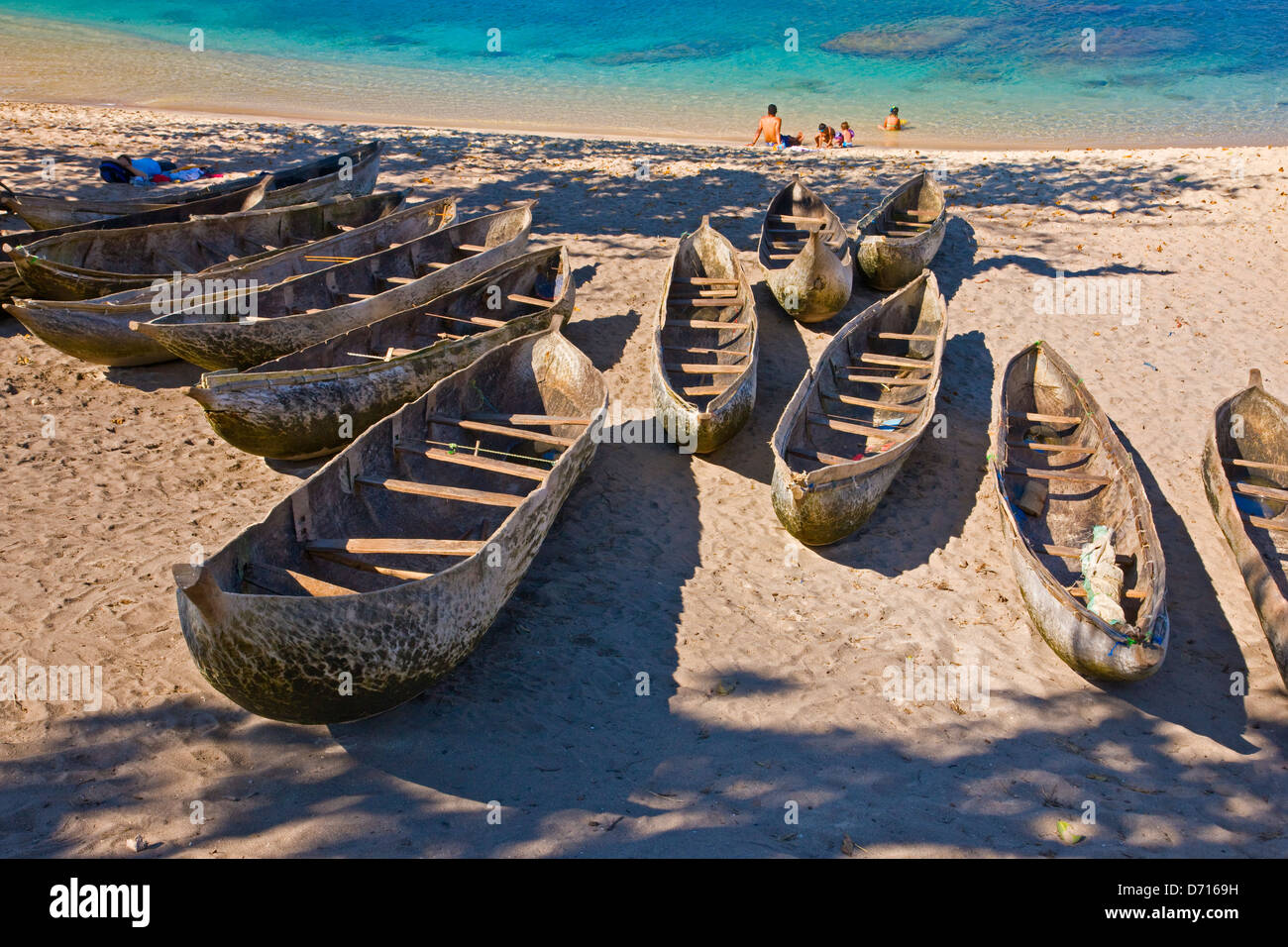 Dugout canoe on the beach, Fort Dauphin, Madagascar Stock Photo - Alamy
