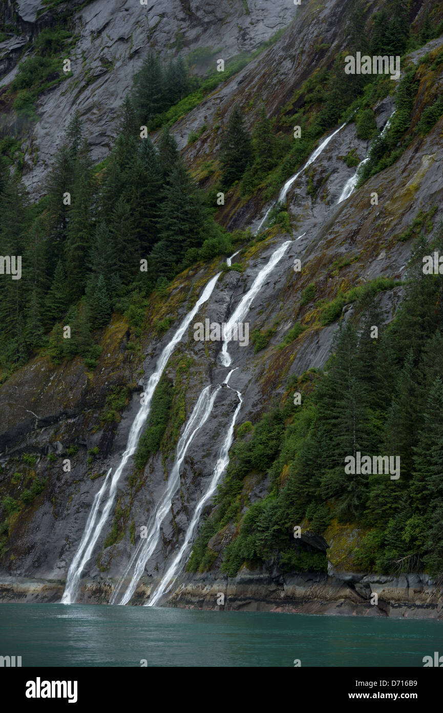 View of waterfall at Fords Terror, Endicott Arm, Tongass National ...