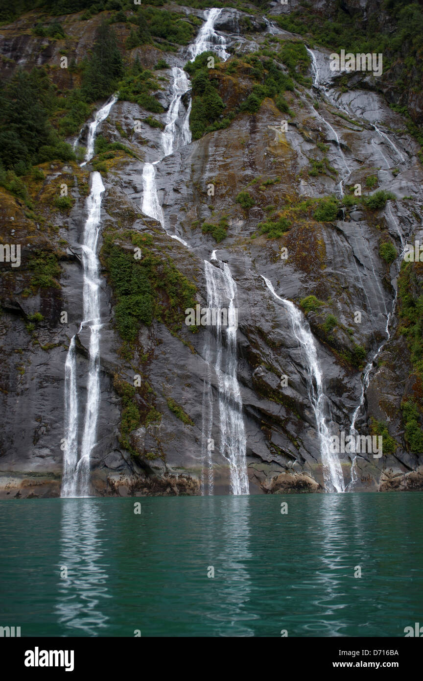 View of waterfall at Fords Terror, Endicott Arm, Tongass National ...