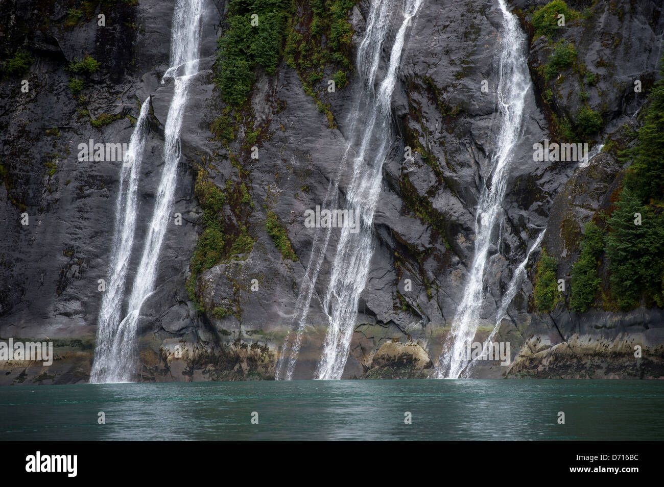 View of waterfall at Fords Terror, Endicott Arm, Tongass National ...