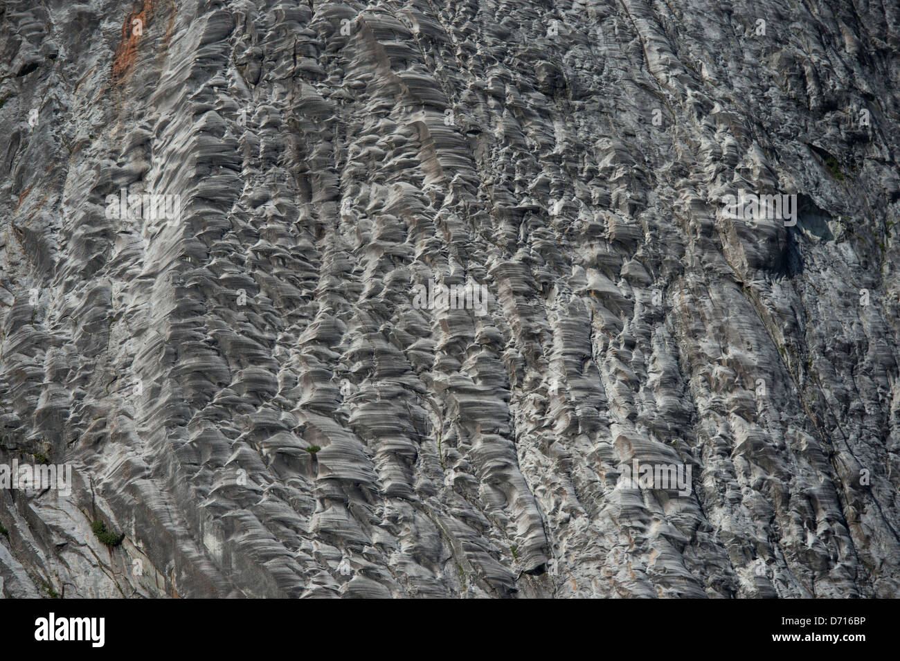 Fjord wall near Dawes Glacier chatter marks series marks made by ...