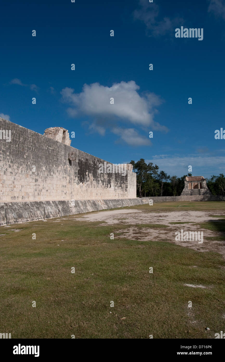 Mexico Yucatan Peninsula Near Cancun Maya Ruins Chichen Itza Great Ball ...