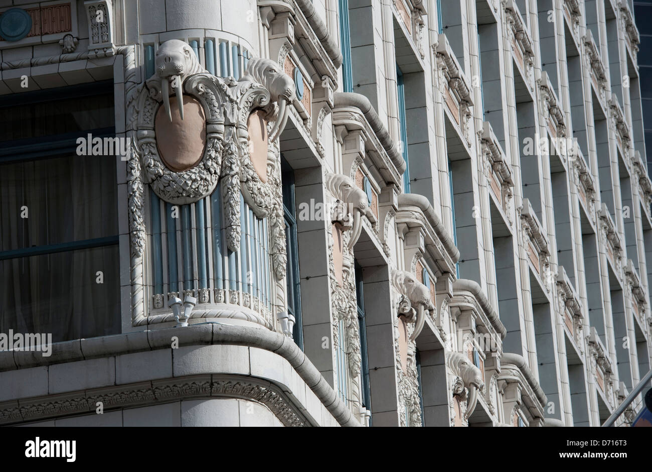 Usa, Washington State, Seattle, Arctic Building (Hilton Hotel), Detail ...