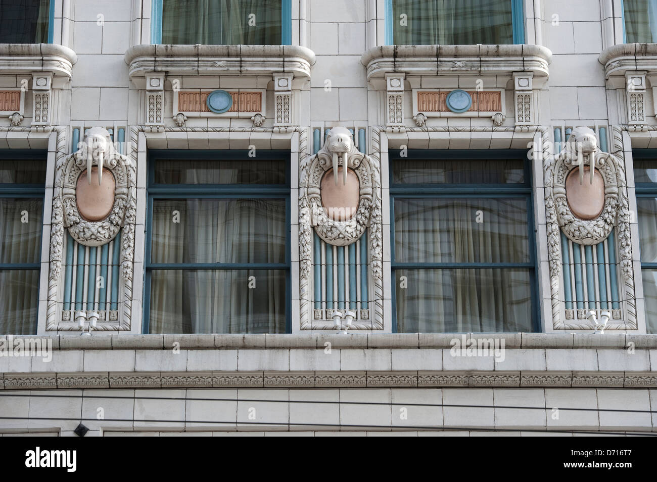 Usa, Washington State, Seattle, Arctic Building (Hilton Hotel), Detail ...