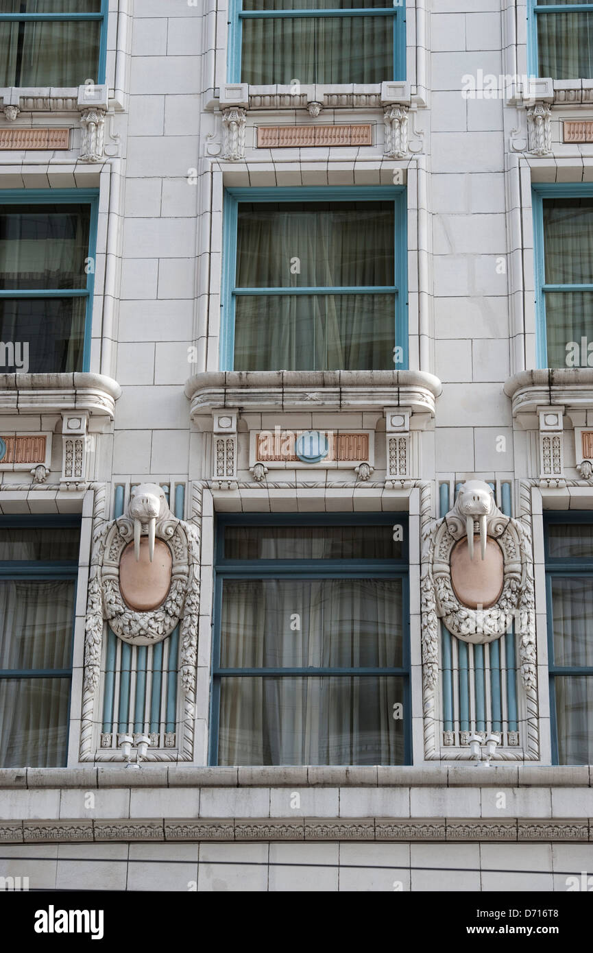 Usa, Washington State, Seattle, Arctic Building (Hilton Hotel), Detail ...