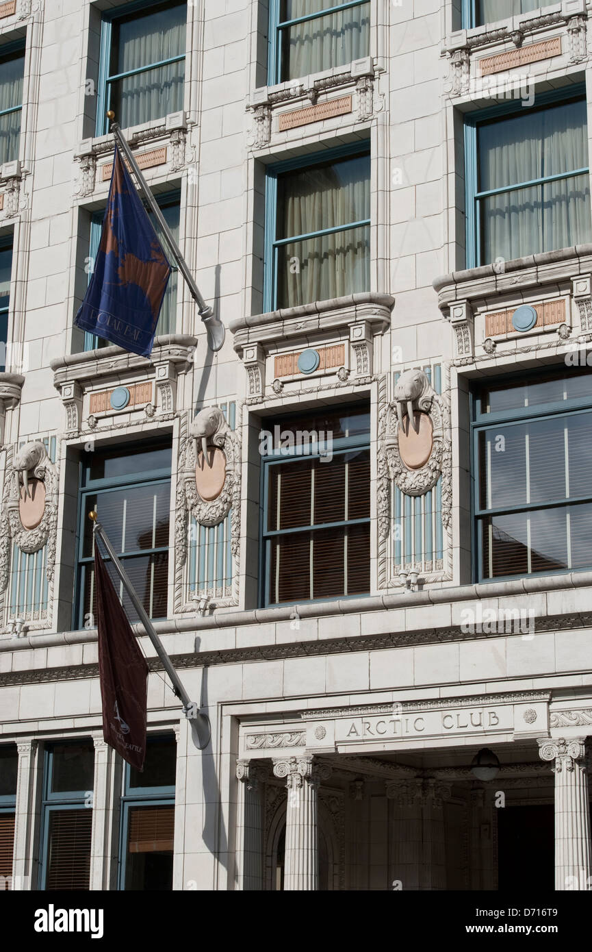Usa, Washington State, Seattle, Arctic Building (Hilton Hotel), Detail ...