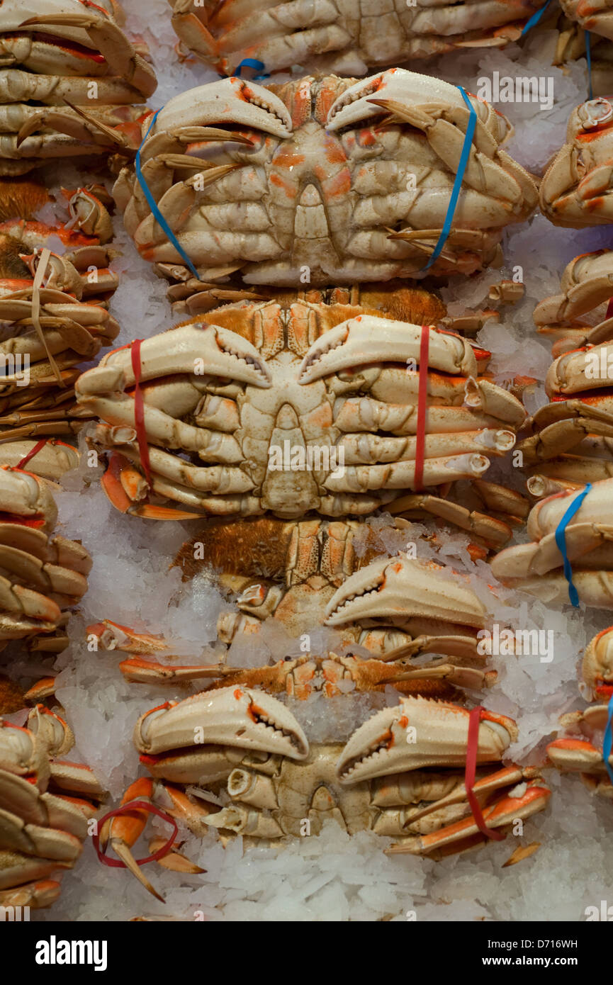 Usa, Washington State, Seattle, Pike Place Market, Dungeness Crab Stock ...