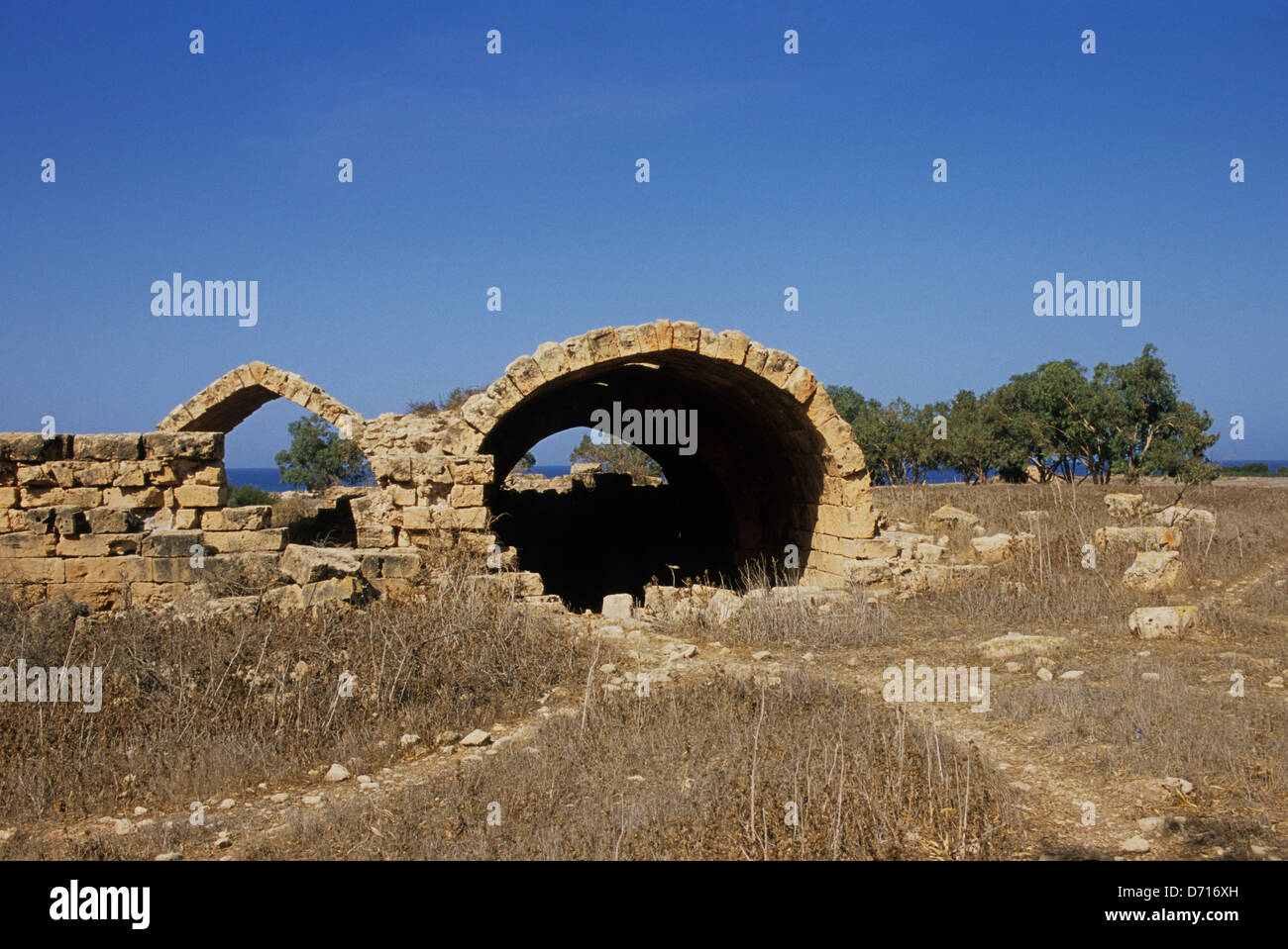 Libya, Near Benghazi, Ptolemais (Tolmeita), Remains Of Roman Building Stock Photo - Alamy