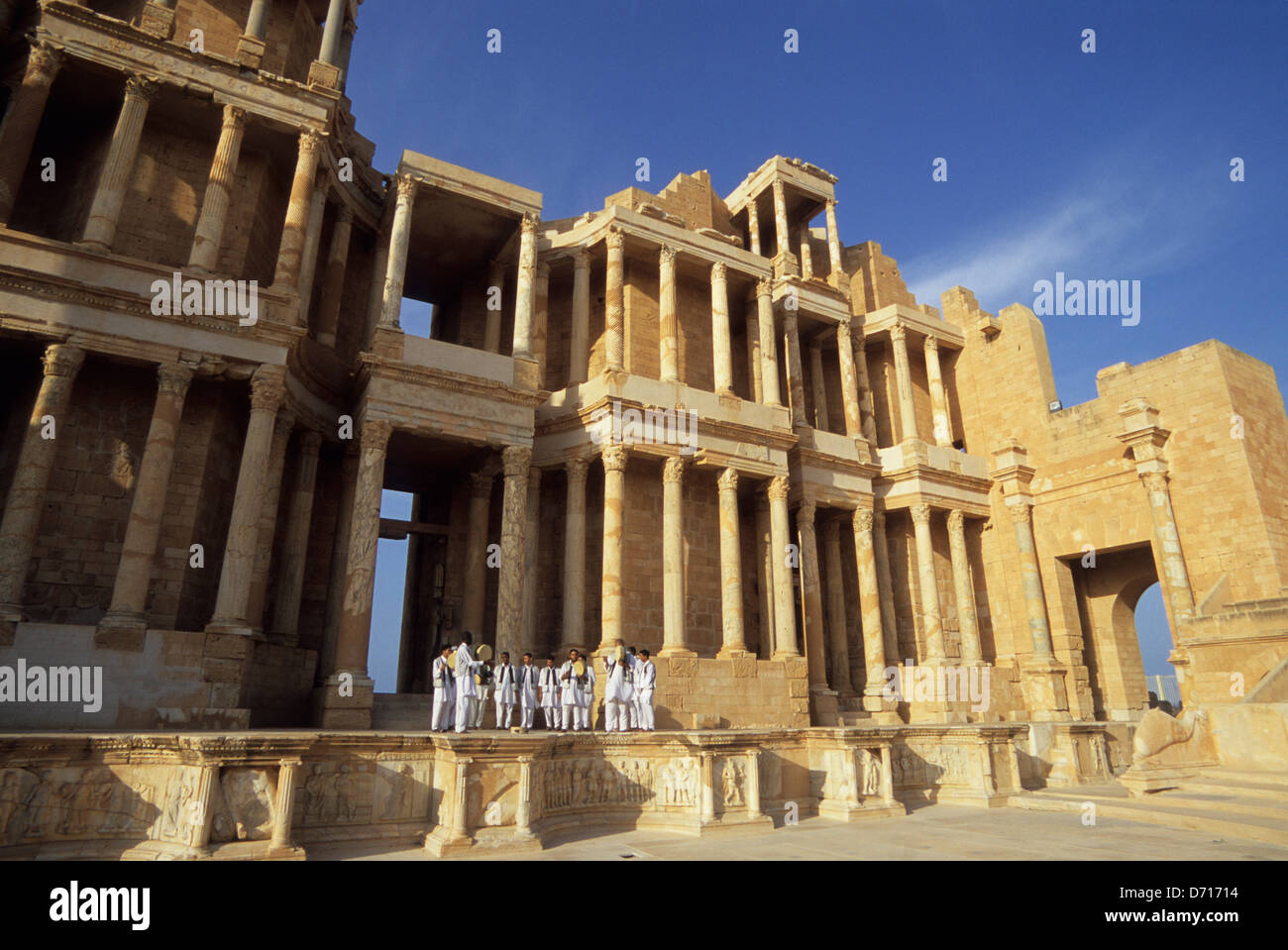 Libya, Near Tripoli, Sabratha, Roman Theatre (2Nd Century Ad), Musicians Stock Photo - Alamy