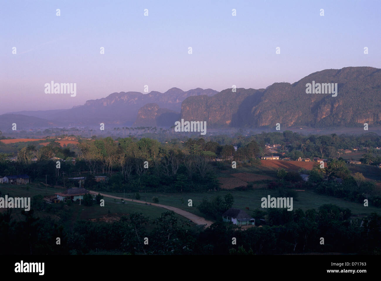 Cuba, Vinales Valley, View Of Limestone Mountains Stock Photo - Alamy