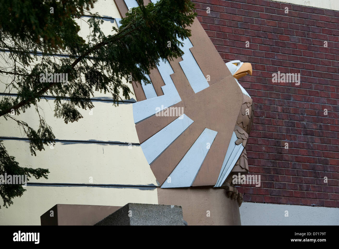 USA, Washington State, Seattle Center, Center House Stage, Bald Eagle ...