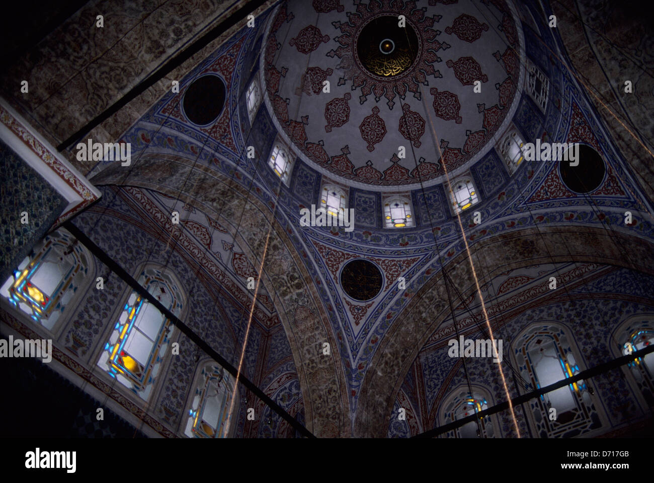 Turkey, Istanbul, Blue Mosque, Interior Ceiling Stock Photo - Alamy