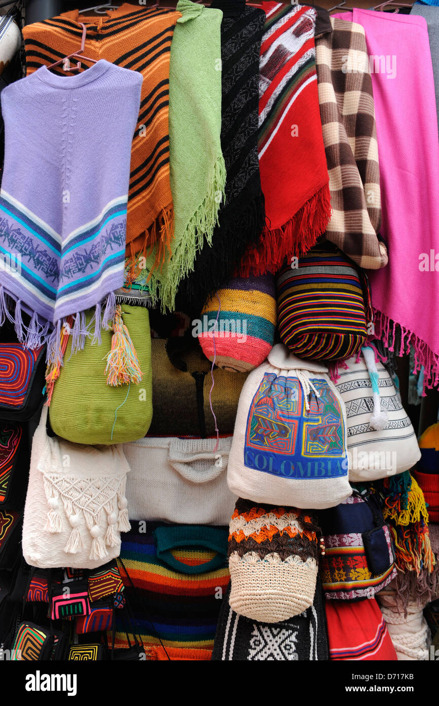 Colorful Colombian Mochila Bags In Market Near The Gold Museum In La ...