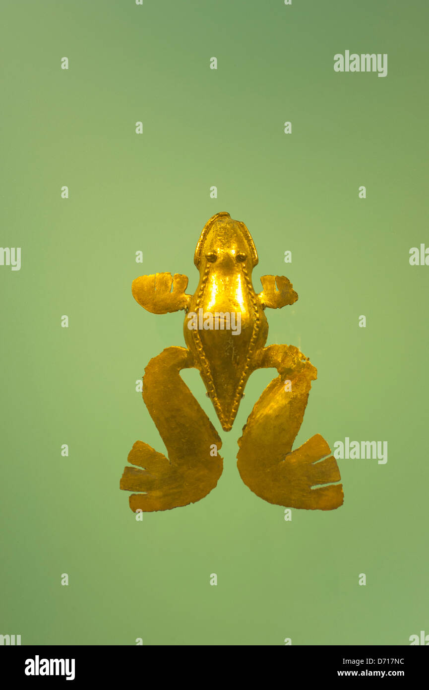 Golden Artifact From Alto Cauca Tribe (Frog) In The Gold Museum In La ...