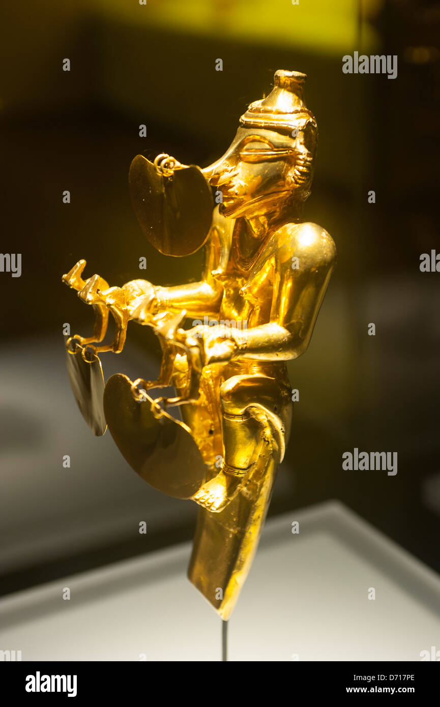 Golden Artifact (Female Chieftain) In The Gold Museum In La Candelaria ...