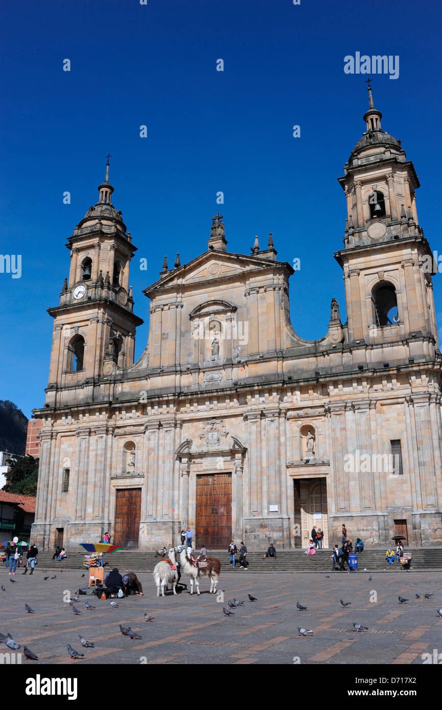 The Archbishopric Cathedral Of Bogota On Plaza De Bolivar In La ...