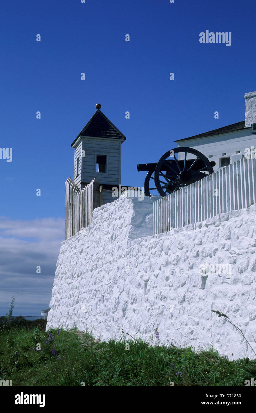 USA, Michigan, Lake Huron, Mackinac Island, Fort Mackinac, Wall And ...